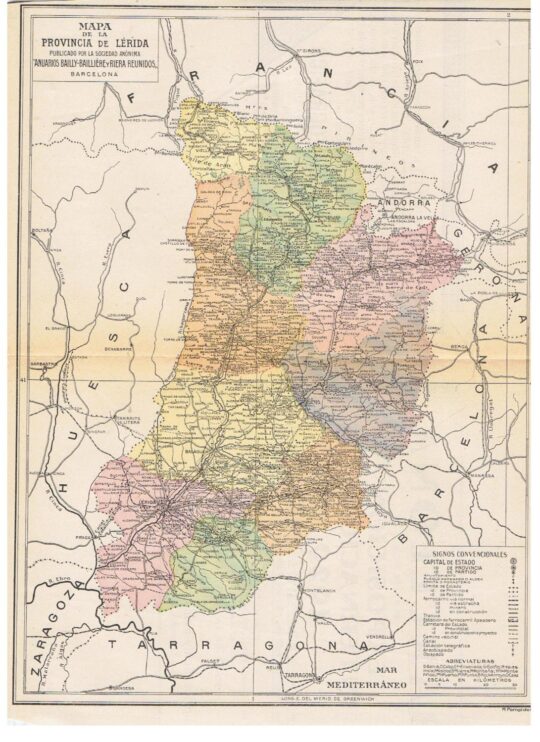 Mapa de la Provincia de Lerida. de Dº: M. Pompido en PDF, eBook y ...
