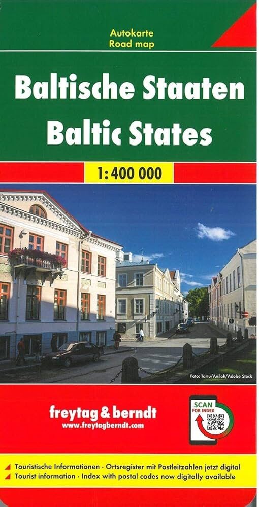 Paises Balticos: Lituania, Letonia y Estonia, Mapa de Carreteras (1: ...